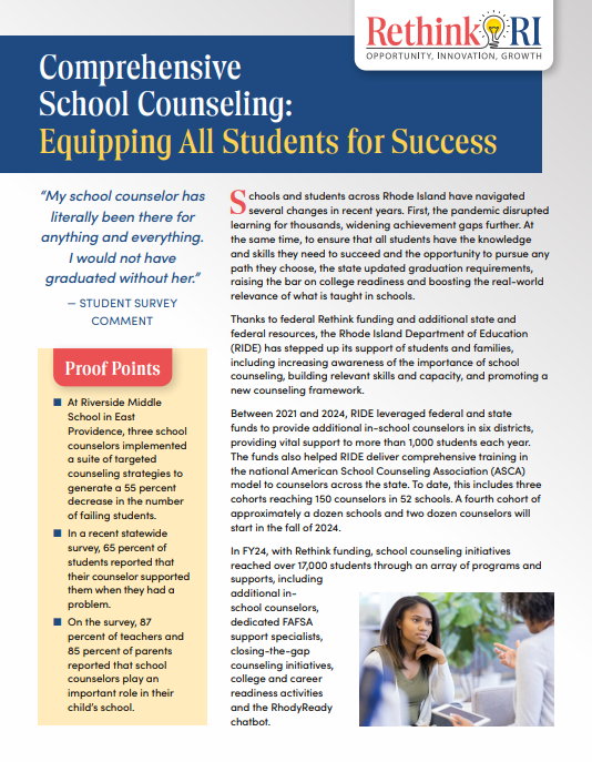 Rhode Island School Counseling Framework | RI Department of Education