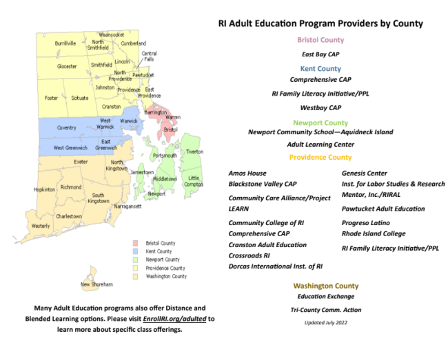 Adult Education and GED | RI Department of Education